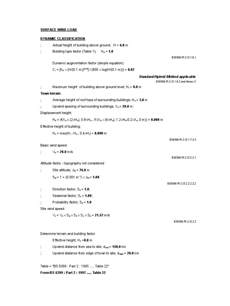 Surface Wind Load (BS6399 | PDF | Wound | Curve