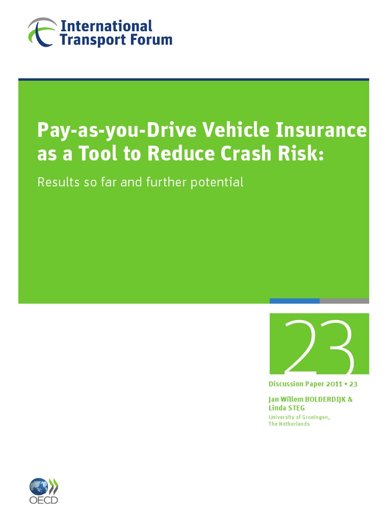 Pay-as-you-Drive Vehicle Insurance As A Tool To Reduce Crash Risk | PDF ...