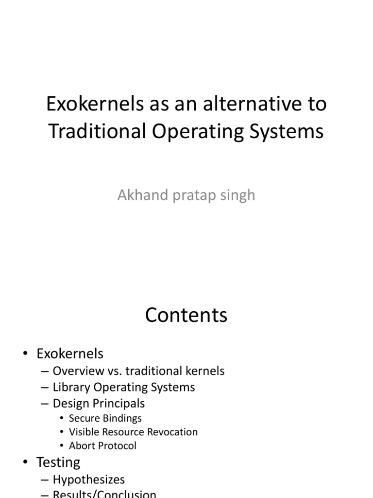 Exo Kernel | Download Free PDF | Kernel (Operating System) | Operating System