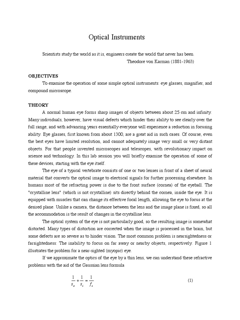 Optical Instruments | PDF
