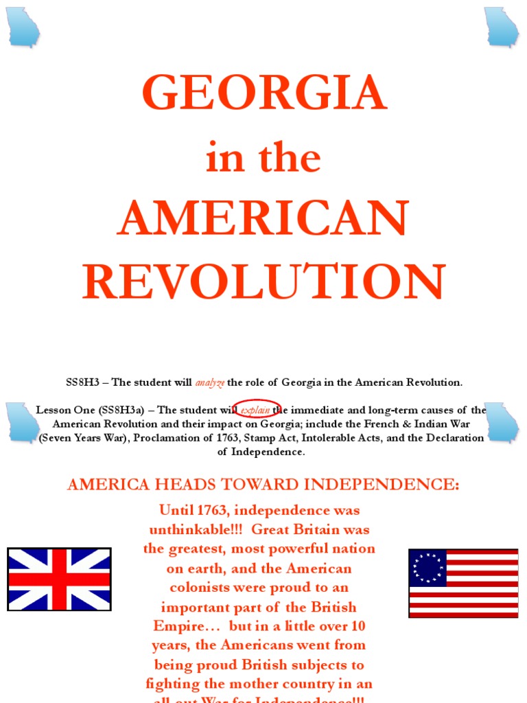 Georgia's Role in the American Revolution | PDF | American Revolution ...