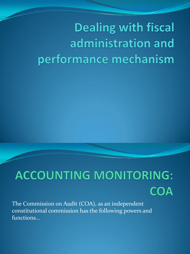 Dealing With Fiscal Administration | Taxes | Government Finances