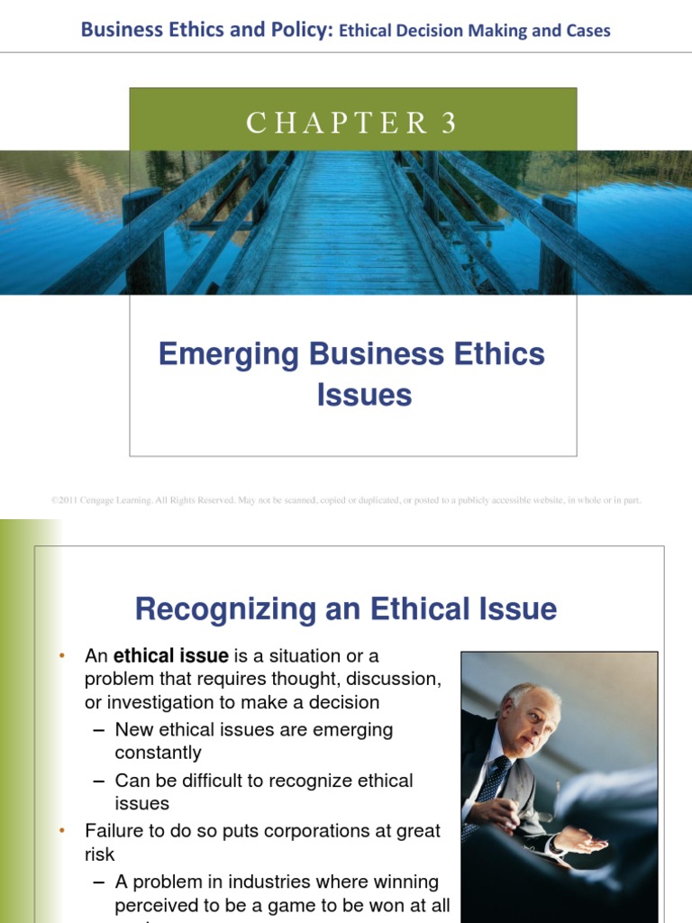 Chapter 3 Emerging Business Ethics Issues | PDF | Integrity | Business ...