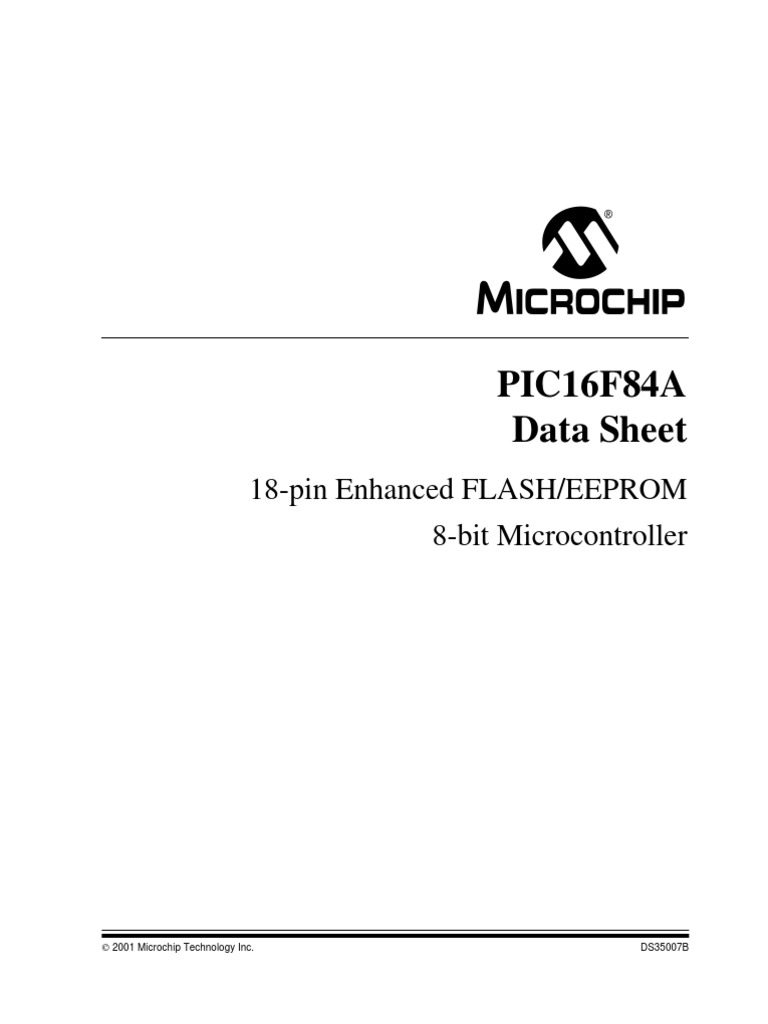 PIC16F84A Data Sheet | PDF | Microcontroller | Random Access Memory