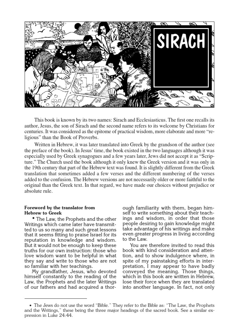 Sirach | PDF | Bible | Religious Behaviour And Experience