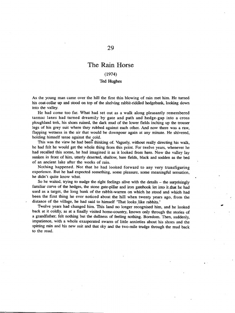 The Rain Horse by Ted Hughes | PDF | Nature
