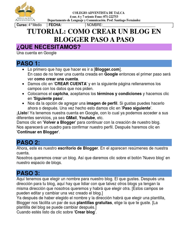 Cómo crear un blog en Blogger paso a paso: una guía completa desde cero ...