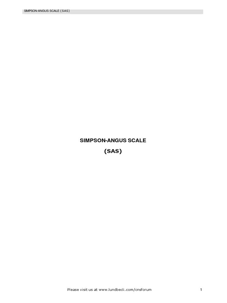 Simpson Angus Scale | PDF | Anatomical Terms Of Motion | Elbow
