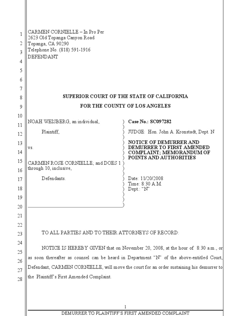 Demurrer | PDF | Demurrer | Pleading