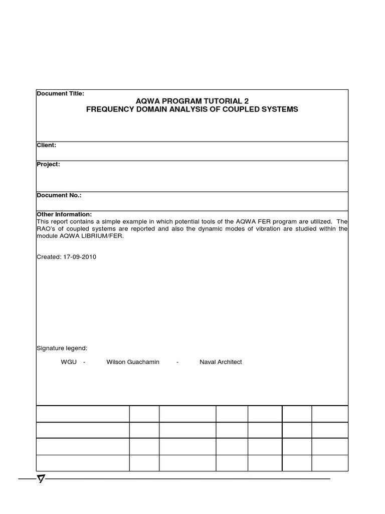 Aqwa Programs Tutorial-2 | PDF | Normal Mode | Spectral Density