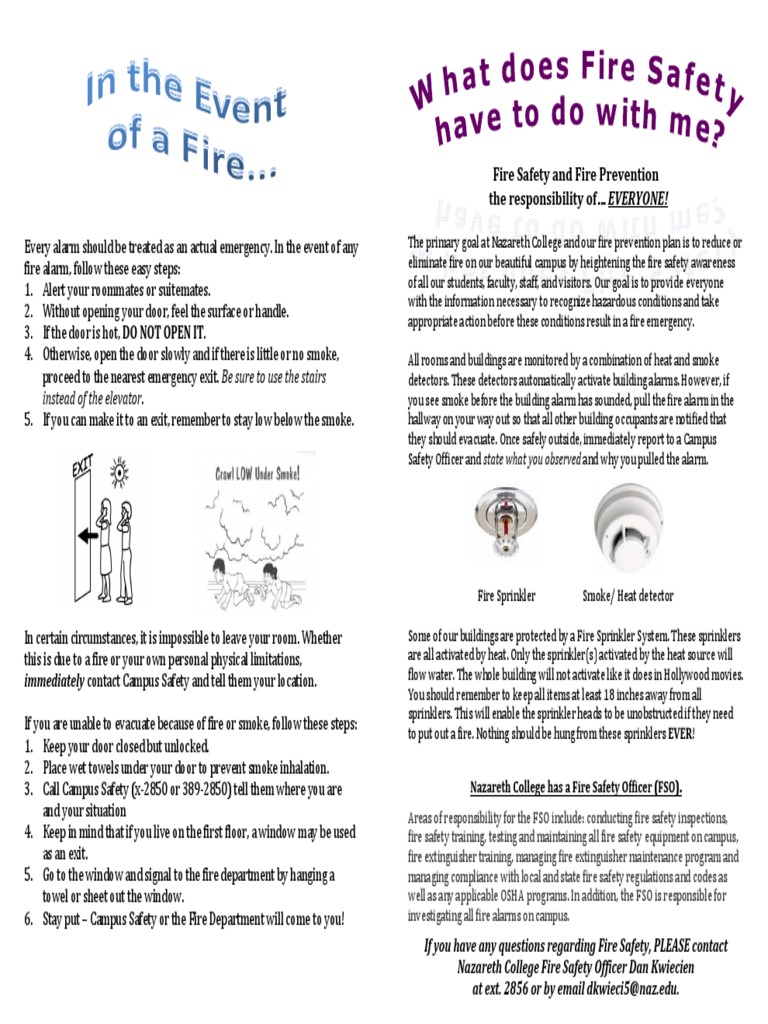 Fire Safety Brochure Sept 2010 | PDF | Fire Sprinkler System | Fire Safety