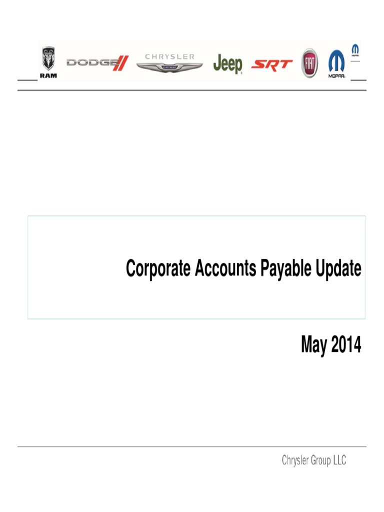 May 2014 Chrysler Presentation | PDF | Accounts Payable | Business