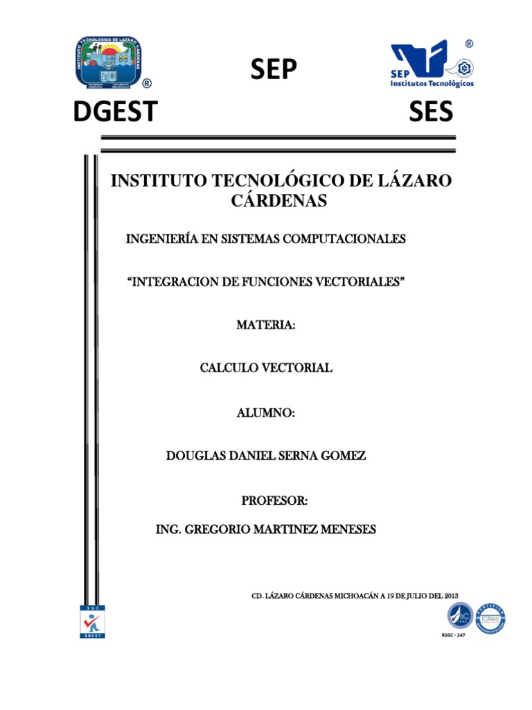 Integración de Funciones Vectoriales | PDF | Integral | Vector Euclidiano