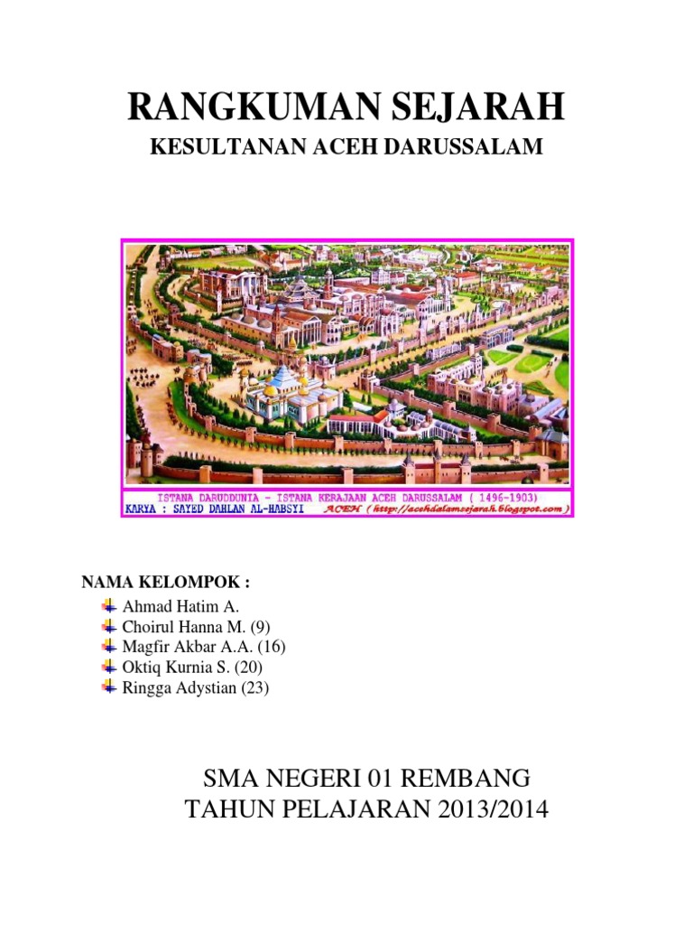 Sejarah Kesultanan Aceh Darussalam | PDF