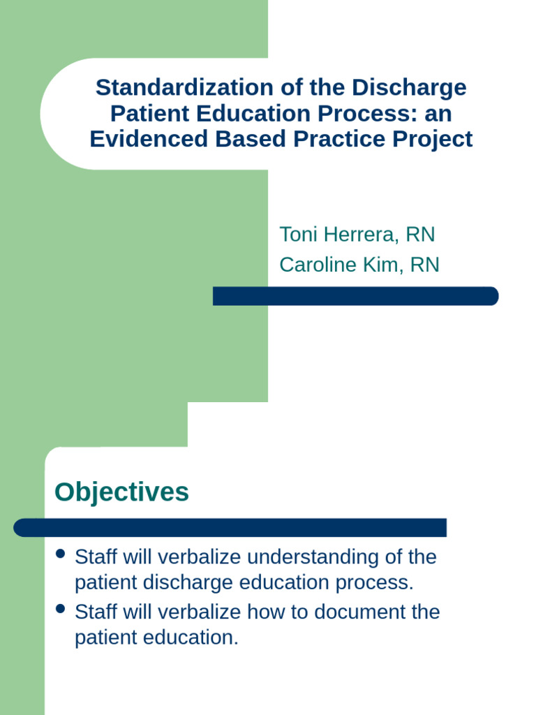 Ebp Project Pdf Patient Evidence Based Practice