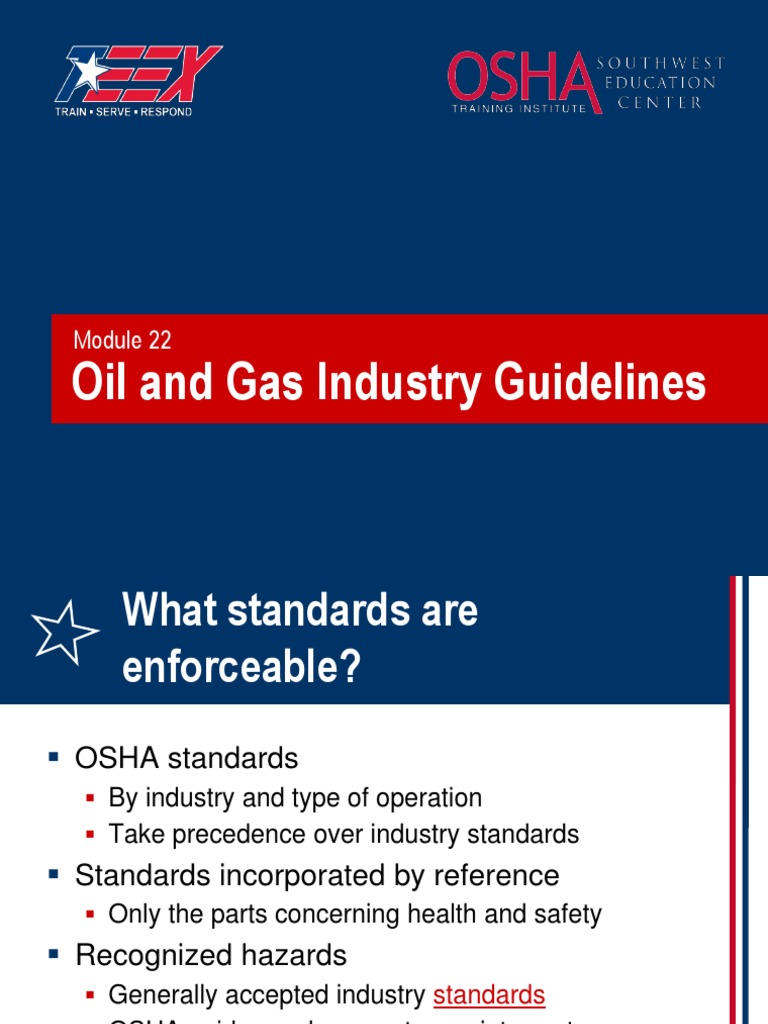 OSHA Oil Gas Industry Guidelines | PDF