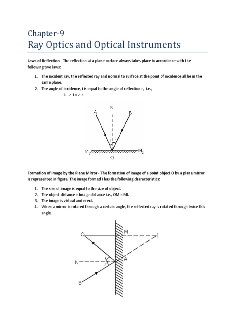 Ray Optics and Optical Instruments | PDF | Lens (Optics) | Refraction
