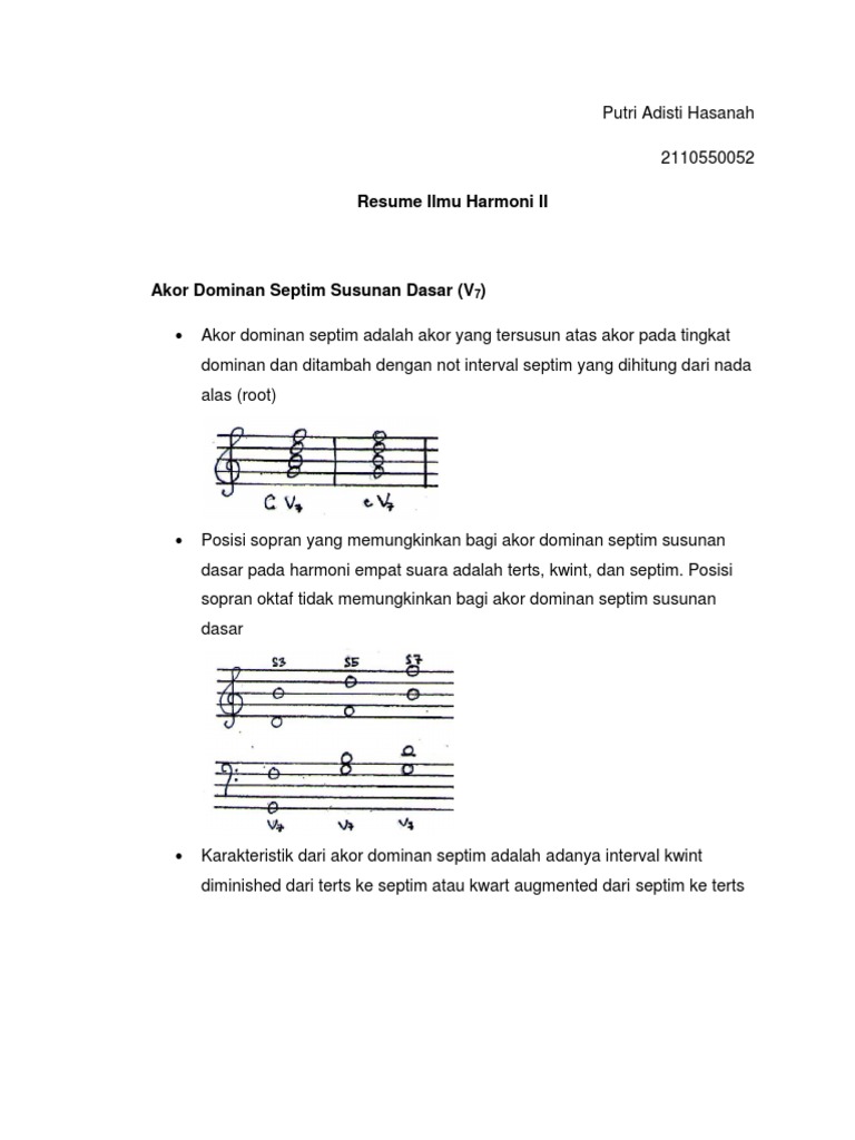Akor Dominan Septim dalam Harmoni | PDF | Seni & Disiplin Bahasa | Seni