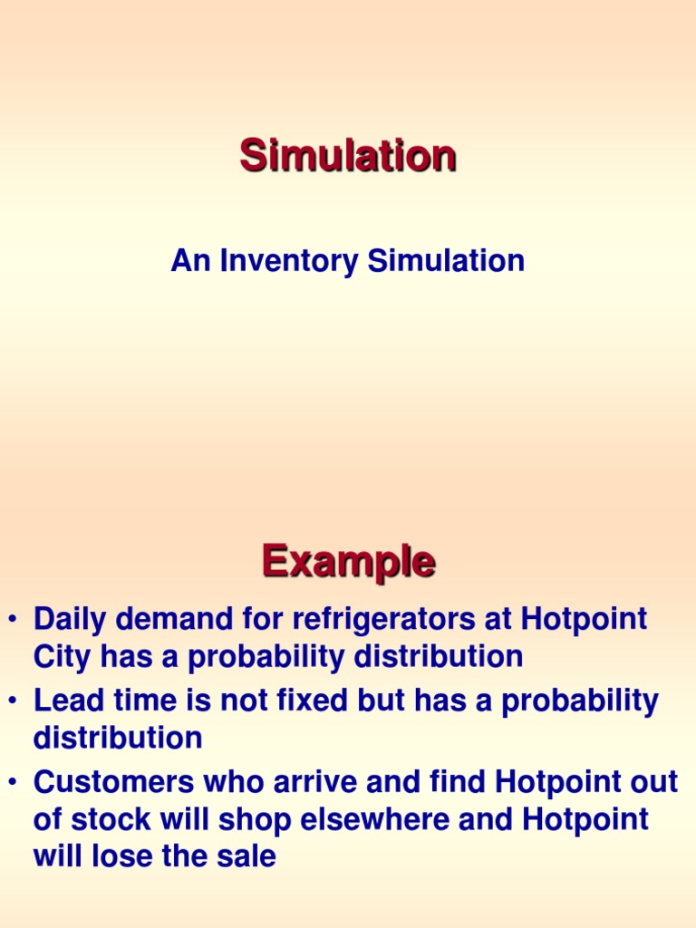 SIMULATION Inventory Simulation | PDF | Mathematical Sciences | Inventory