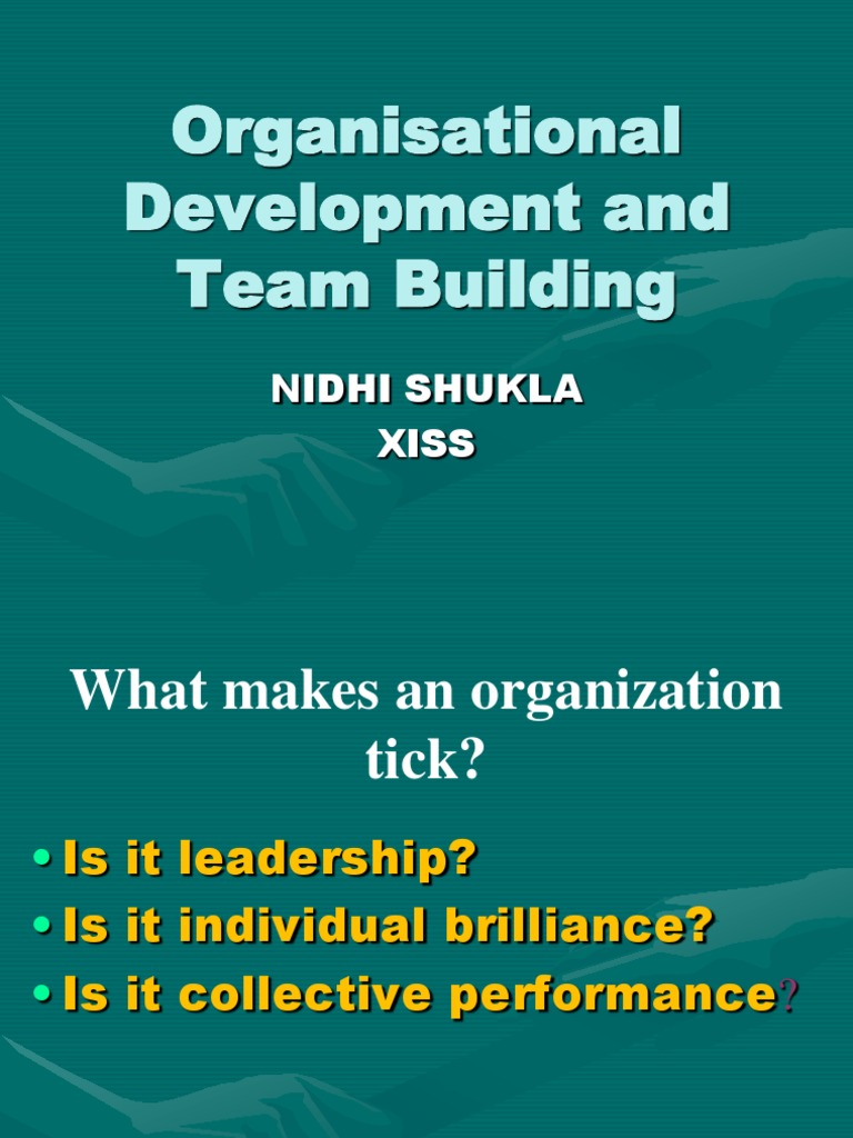 Team Building and Organisational Development | PDF | Organization ...