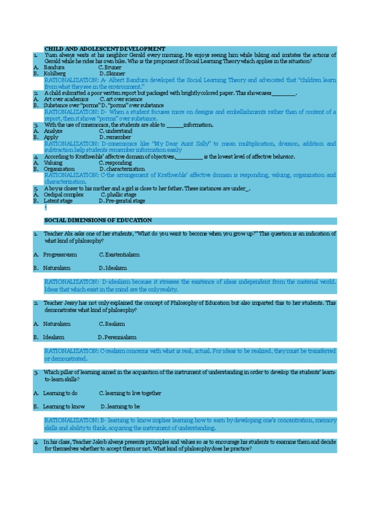 LET Reviewer | Science | Learning