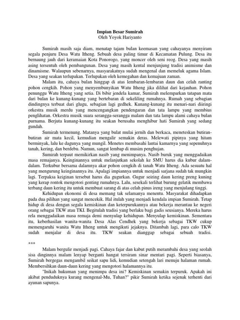 Impian Besar Sumirah | PDF | Seni | Fiksi Misteri, Thriller, & Kejahatan