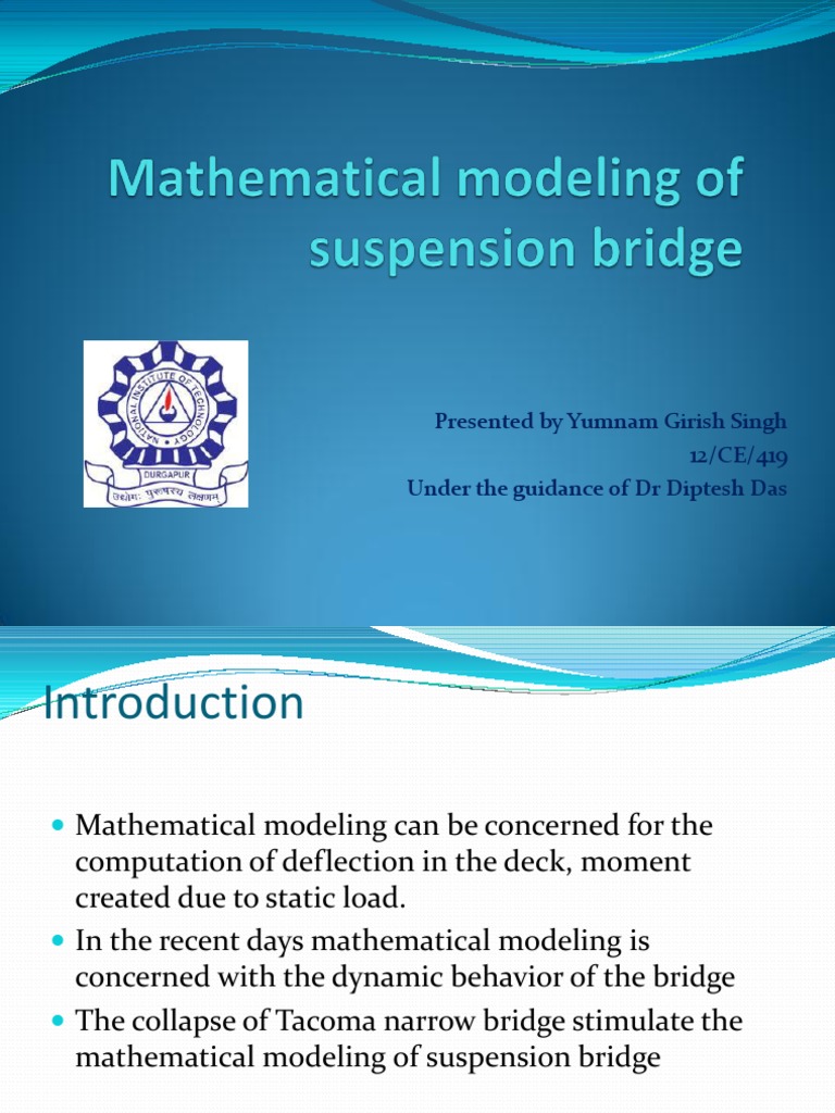 Mathematical Modeling of Suspension Bridge | PDF | Beam (Structure) | Force