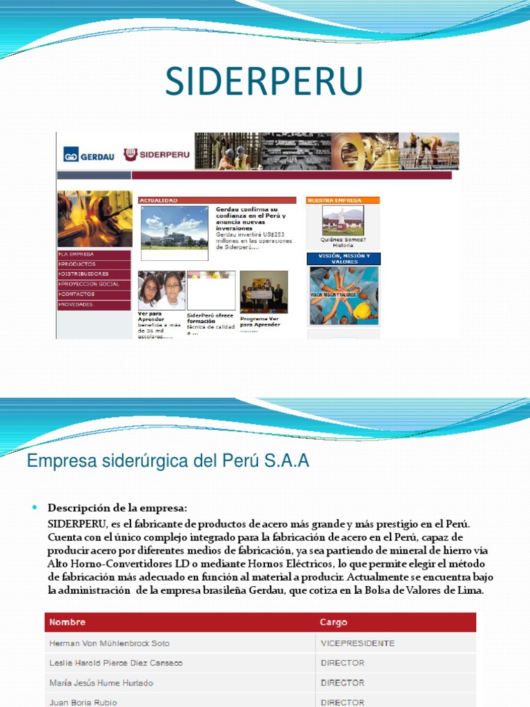 Siderperu | PDF | Bolsa | Acero