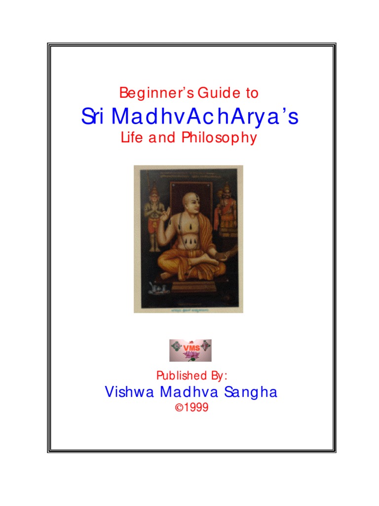 Acharya Sri Madhwa | PDF | Vedanta | Advaita Vedanta