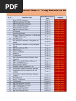 Statutory Due Dates Chart | PDF | Government Finances | Taxes