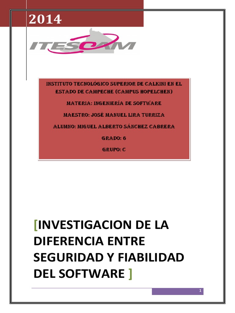 INGENIERIA de SOFTWARE - 3554 - Investigacion de La Diferencia Entre ...