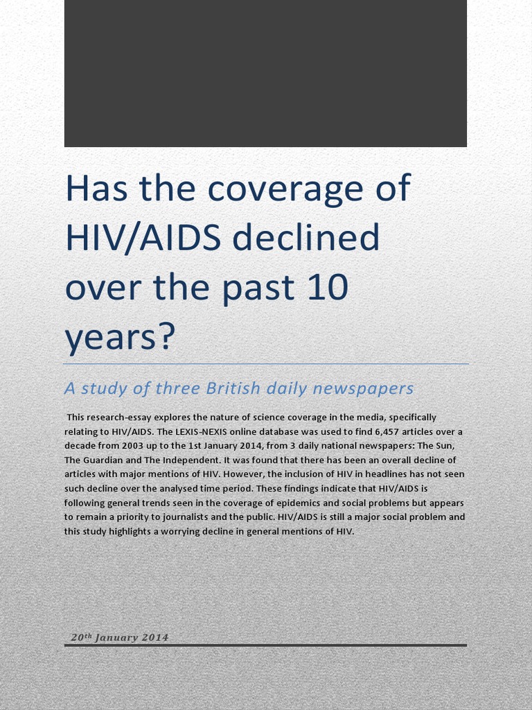 Decline of HIV/AIDS Coverage in UK Media | PDF | News | Hiv/Aids