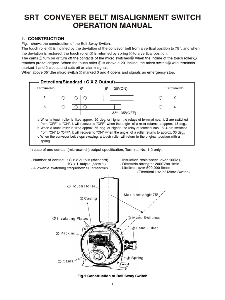 Belt Sway Switch | PDF | Switch | Belt (Mechanical)