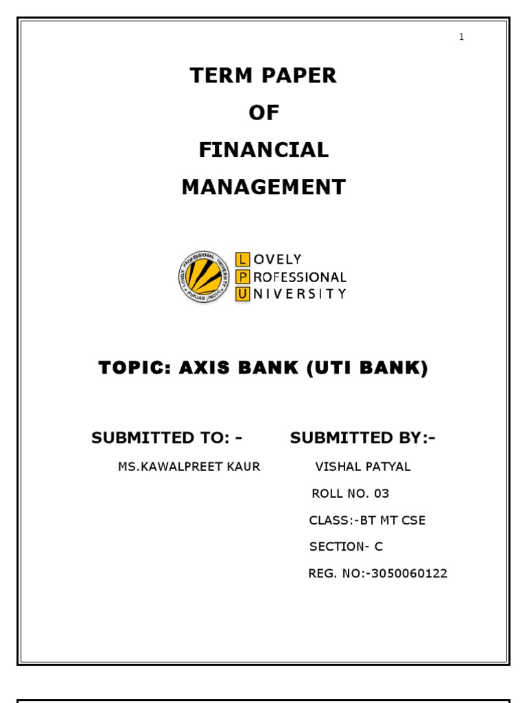 4.final Term Paper of FM | PDF | Market Liquidity | Financial Economics
