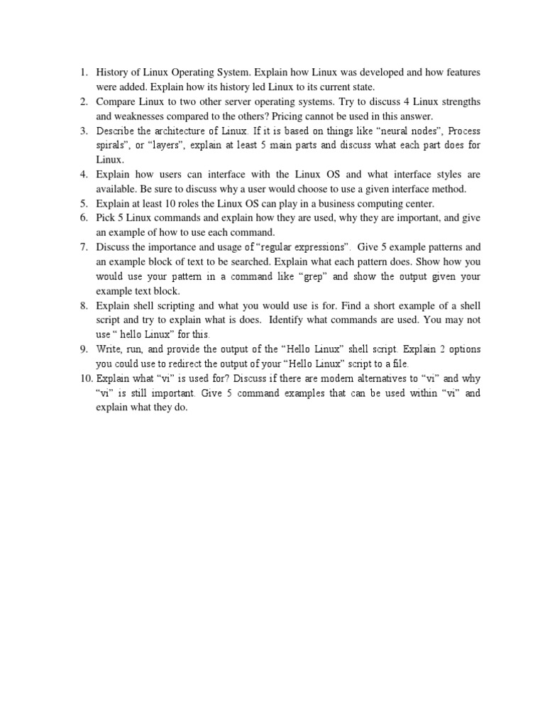 History of Linux Operating System | PDF | Linux | Kernel (Operating System)