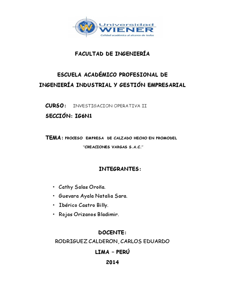 Promodel Word | PDF | Mercado (economía) | Simulación