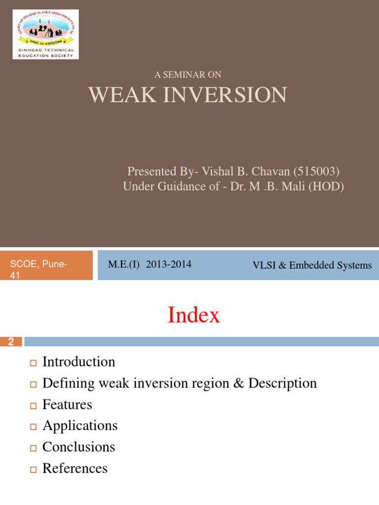 Weak Inversion | Field Effect Transistor | Mosfet