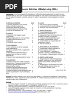 ADL Inventory Guide for Caregivers | PDF | Recall (Memory) | Cognition