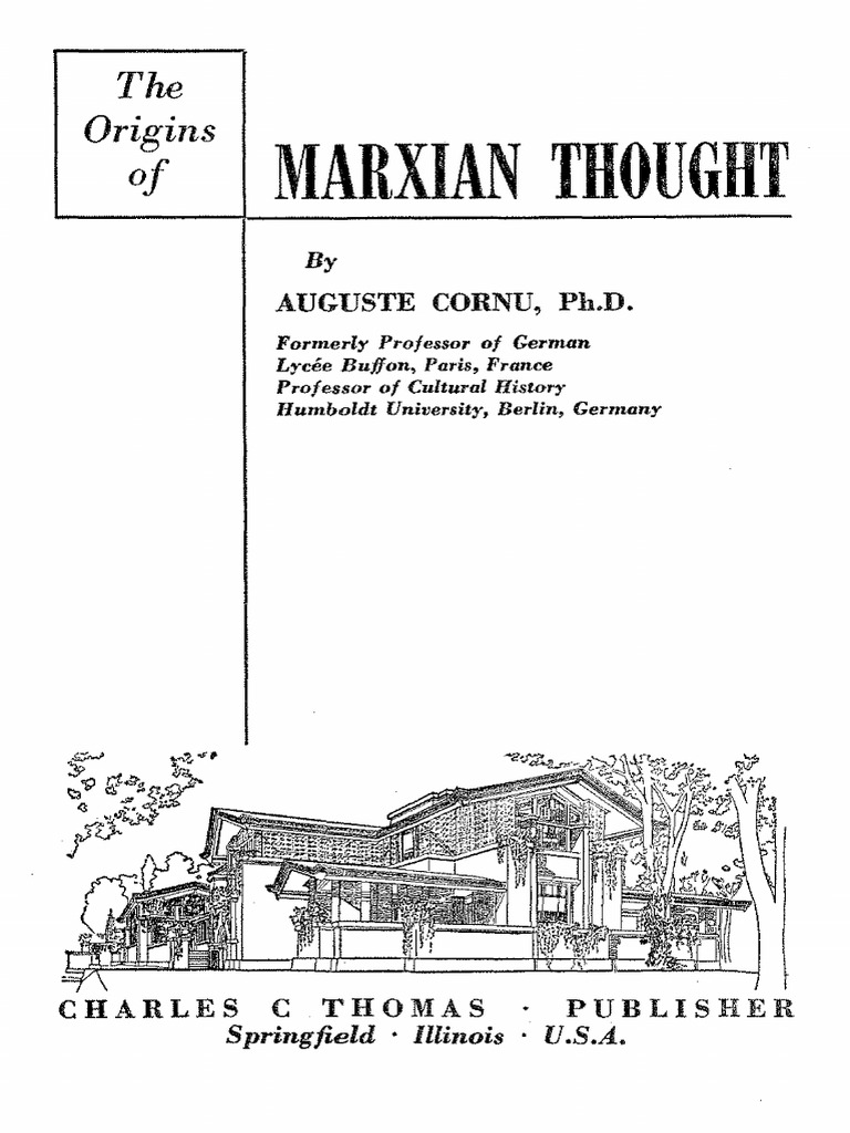 Auguste Cornu - The Origins of Marxian Thought | PDF | Georg Wilhelm ...