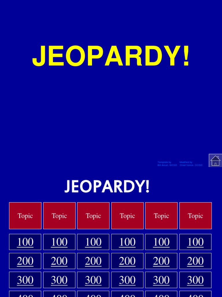 Blank Jeopardy Template | PDF