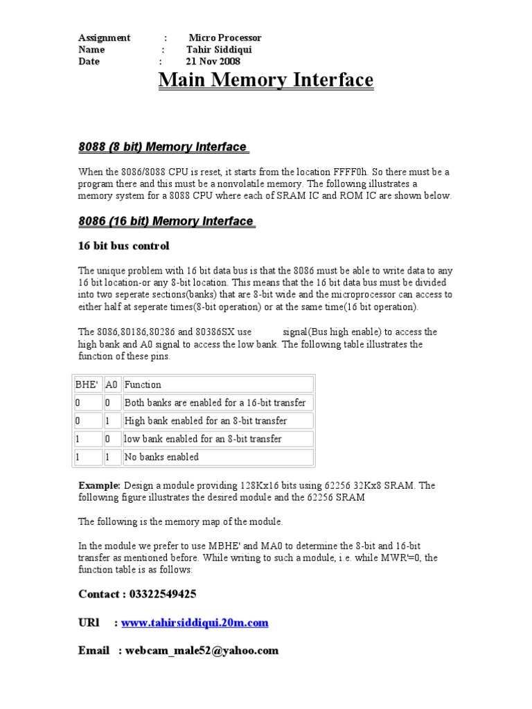 Memory Interface | PDF | Business
