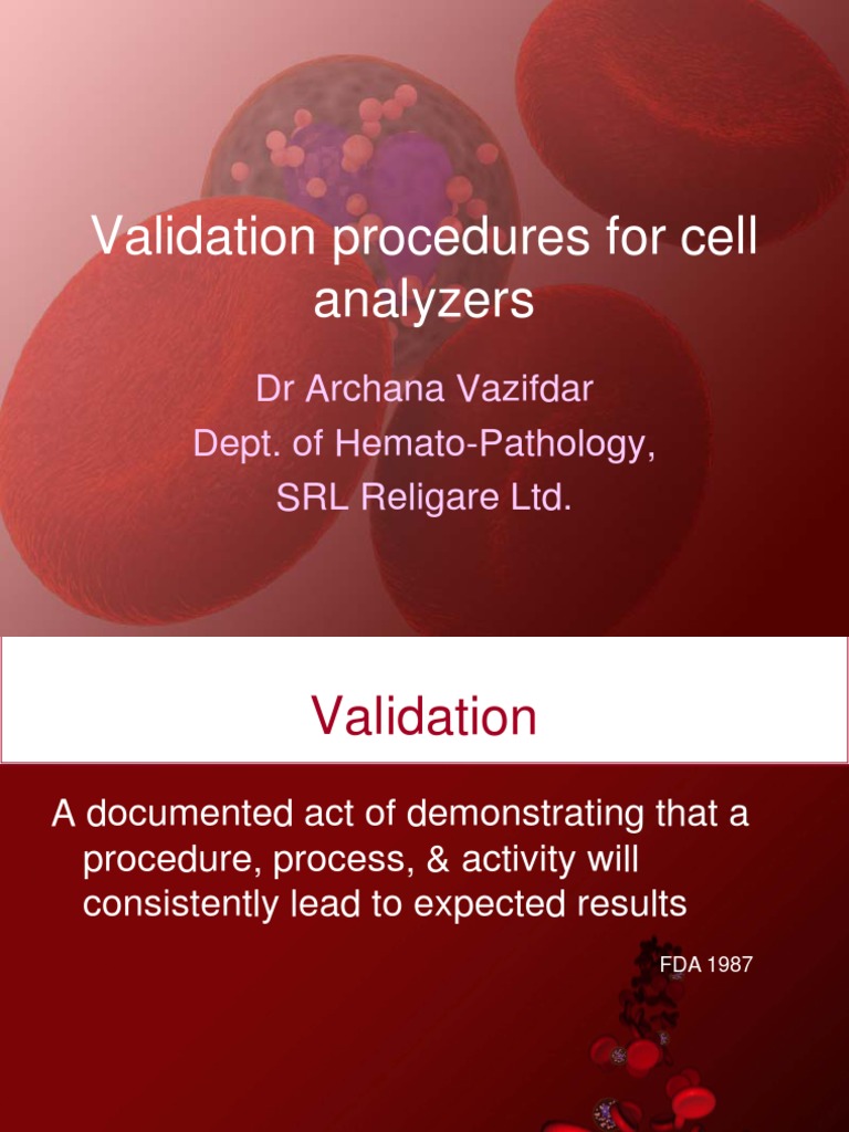 Validation Cell Analyzers | PDF | Anemia | Platelet