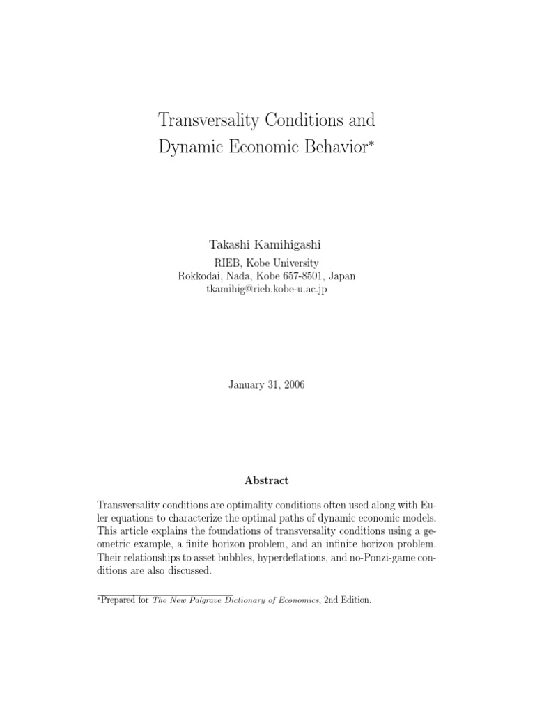 Transversal It y | PDF | Economic Bubble | Mathematical Optimization
