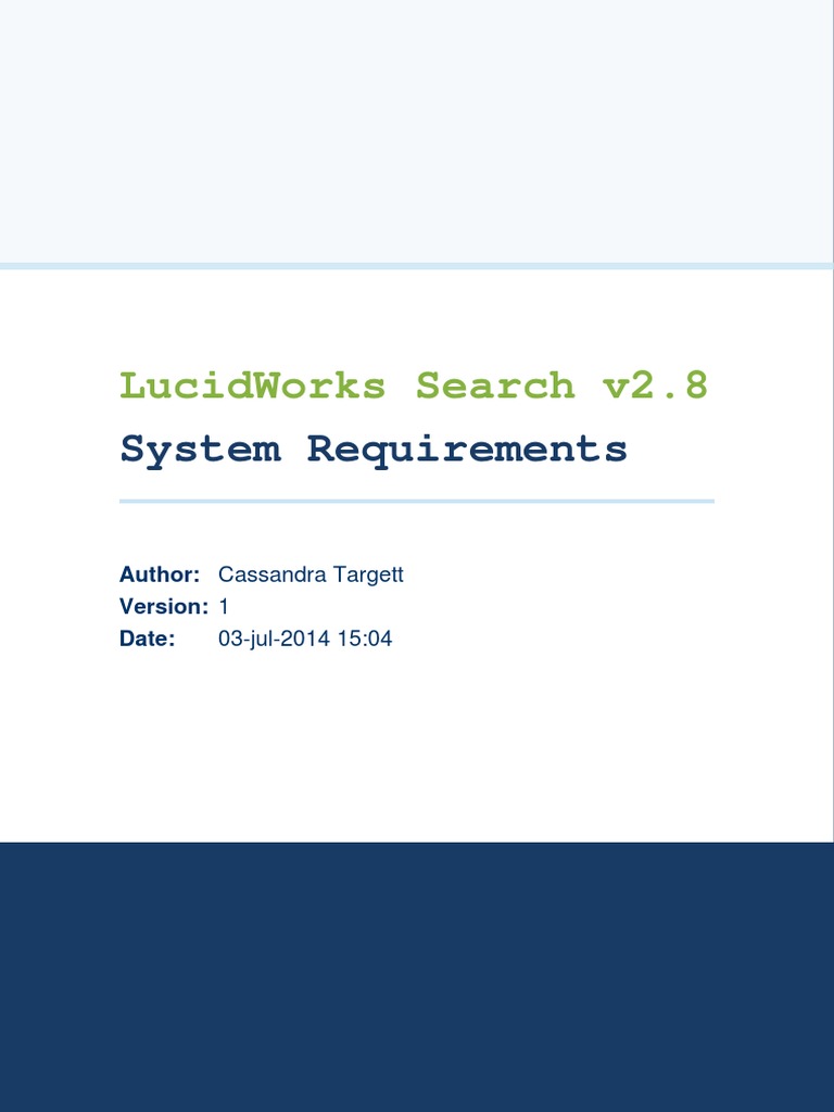Lucidworks Search V2.8: System Requirements | PDF | Java (Programming ...