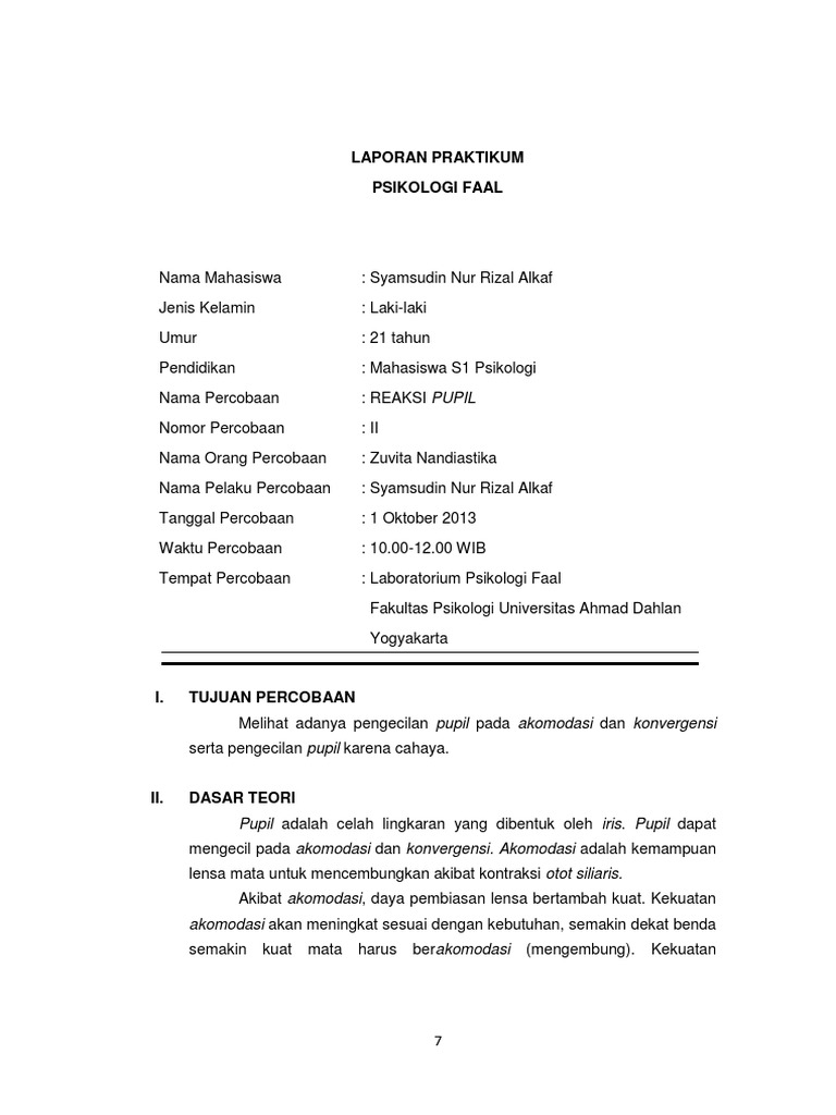 2 Reaksi Pupil | PDF