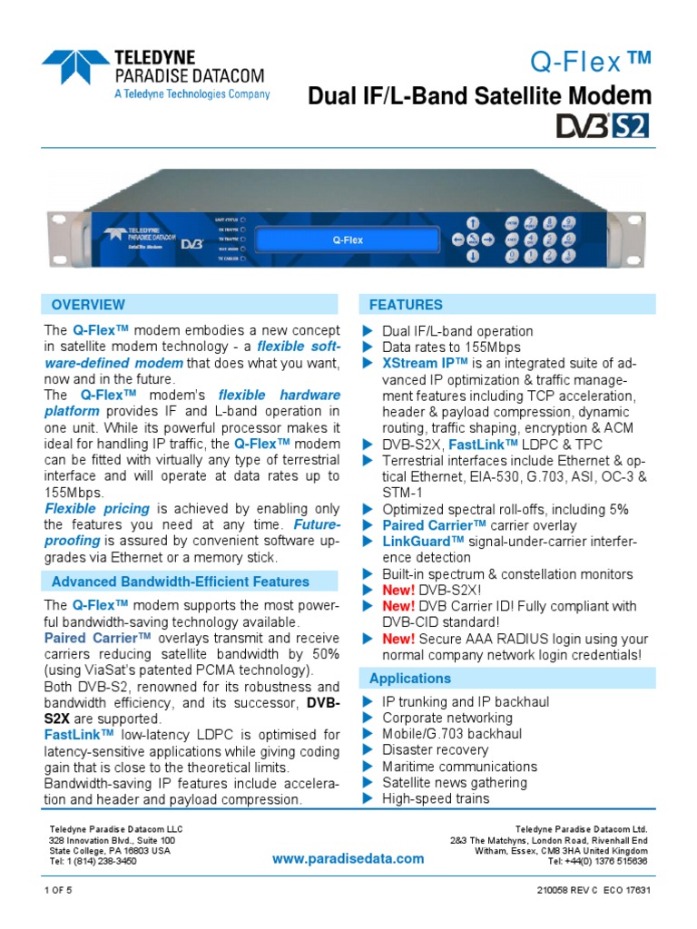 Q-Flex Data Sheet 210058 RevC | PDF | Transmission Control Protocol ...
