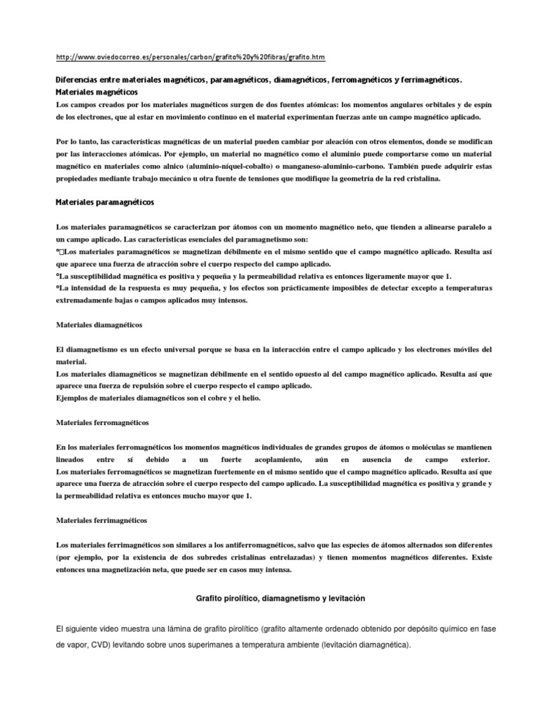 Materiales Paramagneticos | PDF | Magnetismo | Imán