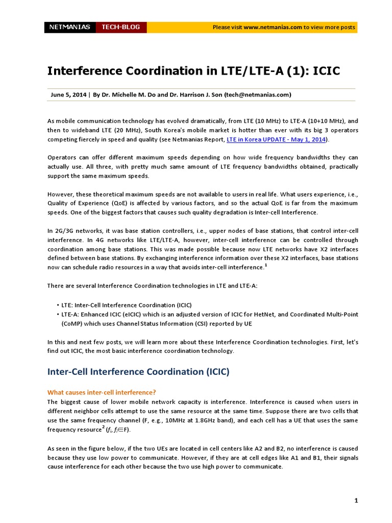 Netmanias.2014.06.05.Interference Coordination in LTE, LTE-A (1) ICIC ...