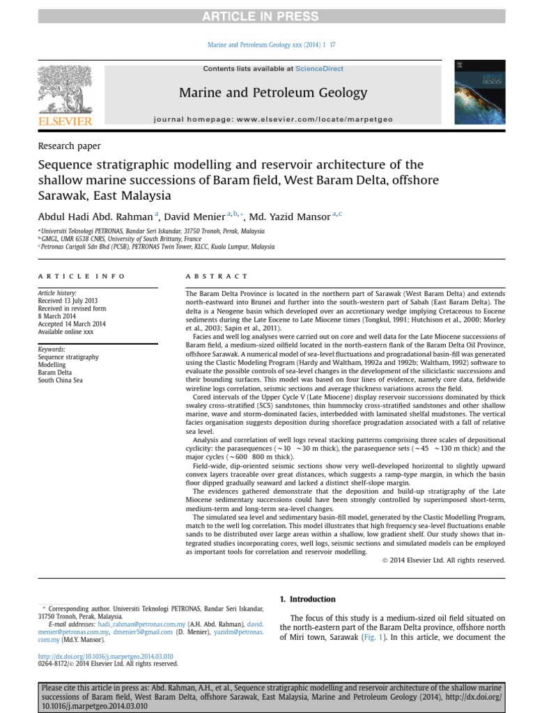 Sequence Stratigraphic Modelling and Reservoir | PDF | Sedimentary Rock ...