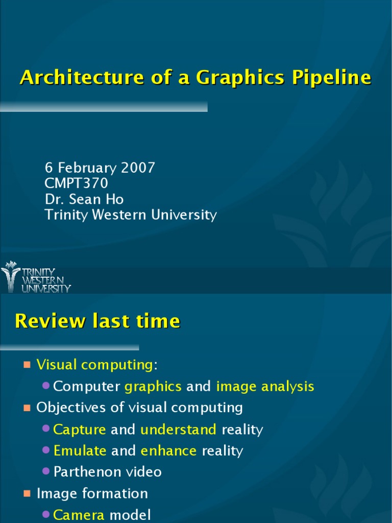 Architecture of A Graphics Pipeline | PDF | Computing And Information ...